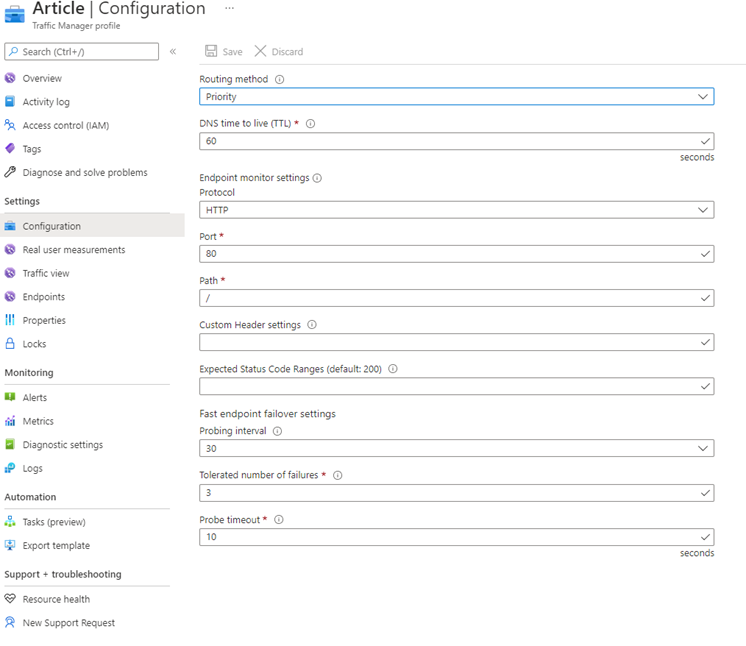 Overview Of Azure Traffic Manager And Configuring Priority Based Endpoints